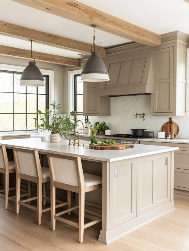 10 Elegant Taupe Kitchen Cabinet Ideas
